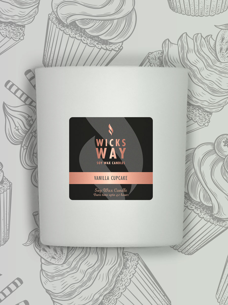 Vanilla Cupcake Candle - Wicks Way