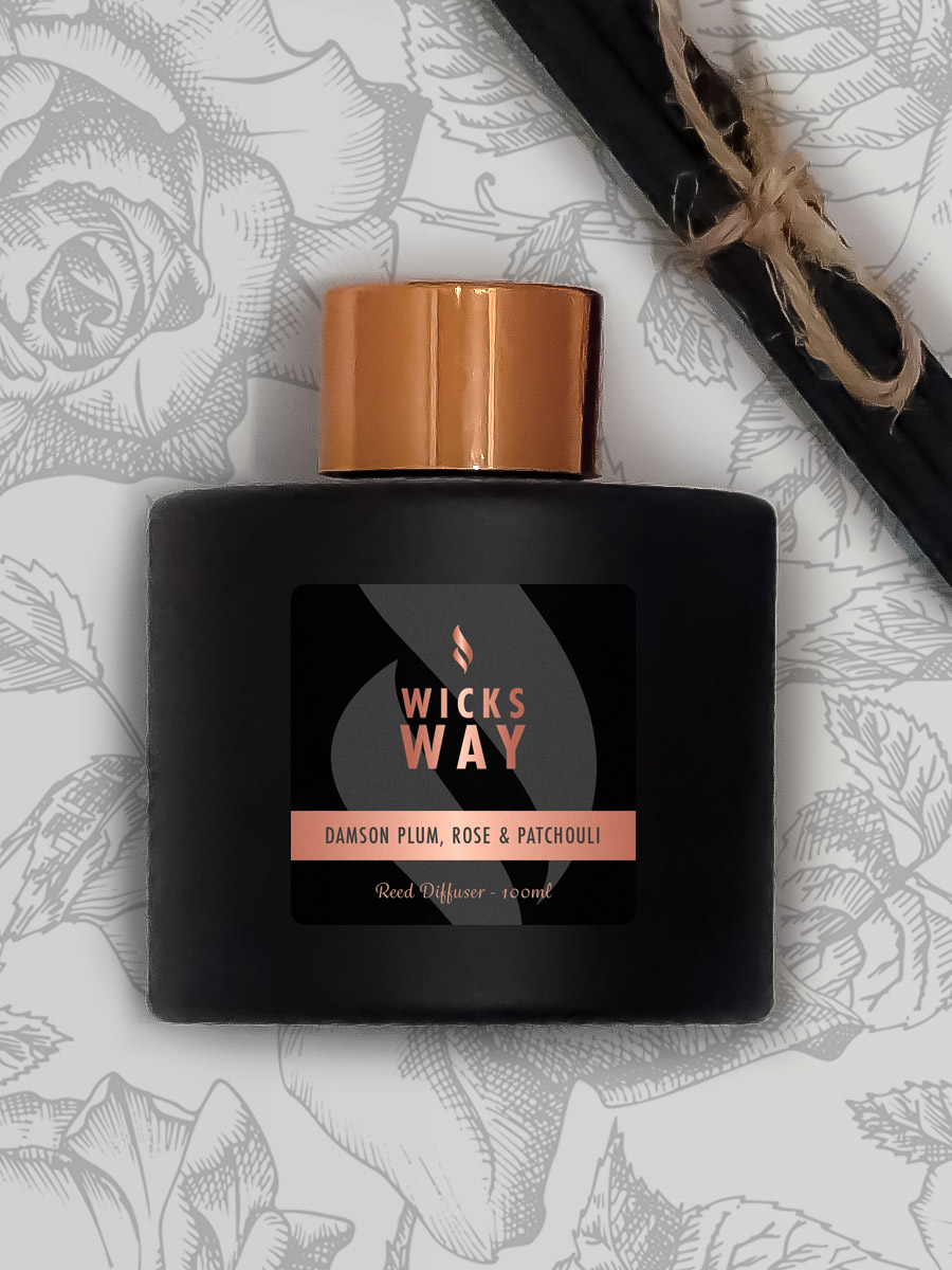 Damson Plum, Rose and Patchouli diffuser - Wicks Way